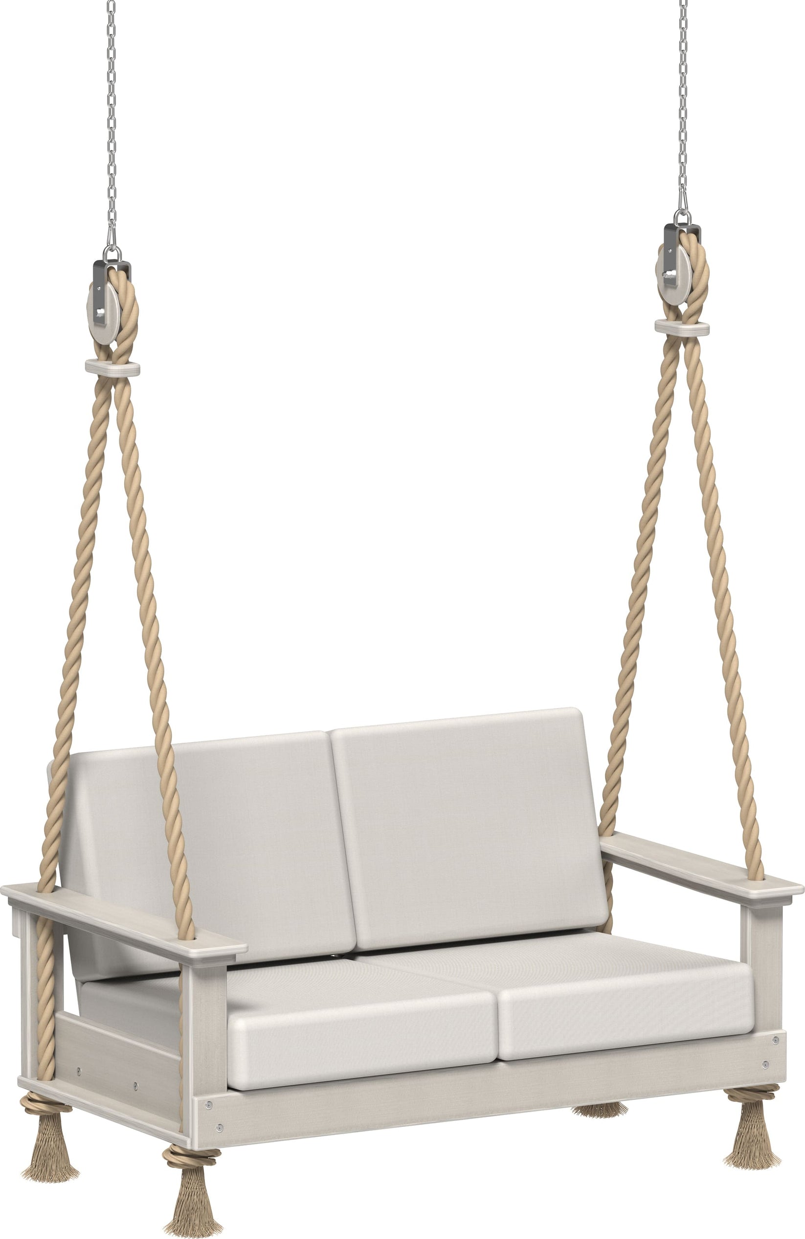 Luxcraft Lanai Deep Seating Porch Swing with Rope – www.MyPorchSwings.com
