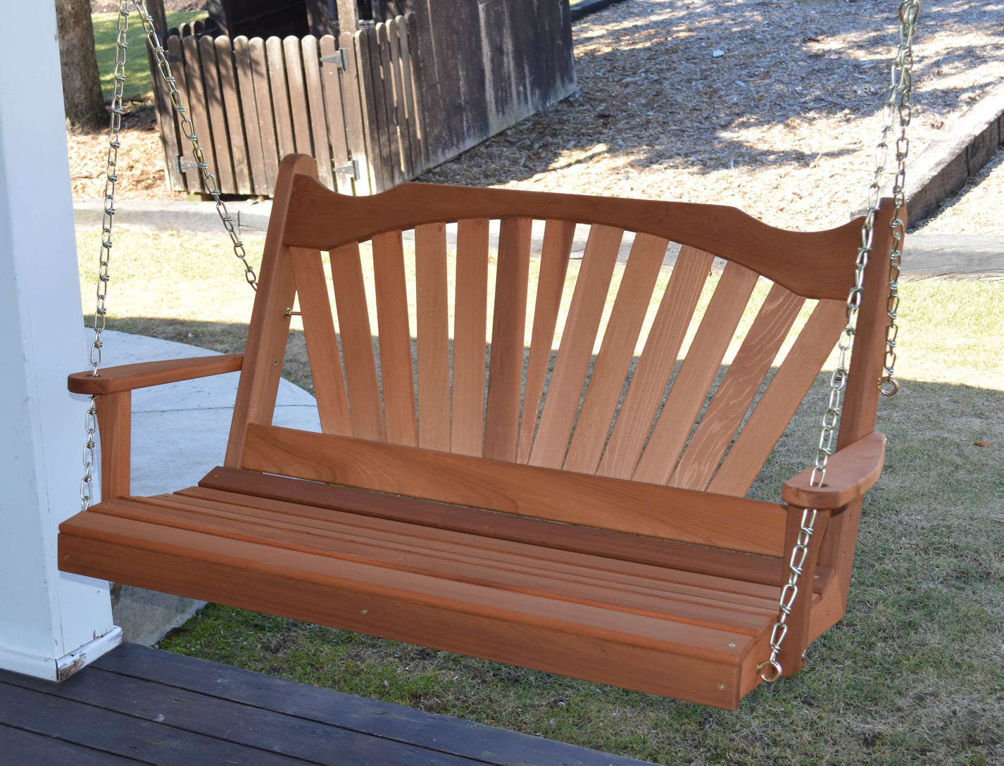 A&L Furniture - Fanback Porch Swing - 4ft, 5ft, 6ft - Made in USA – www ...