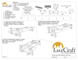 Luxcraft 5ft Rollback Poly Porch Glider Bench with Cup holders - FREE ...